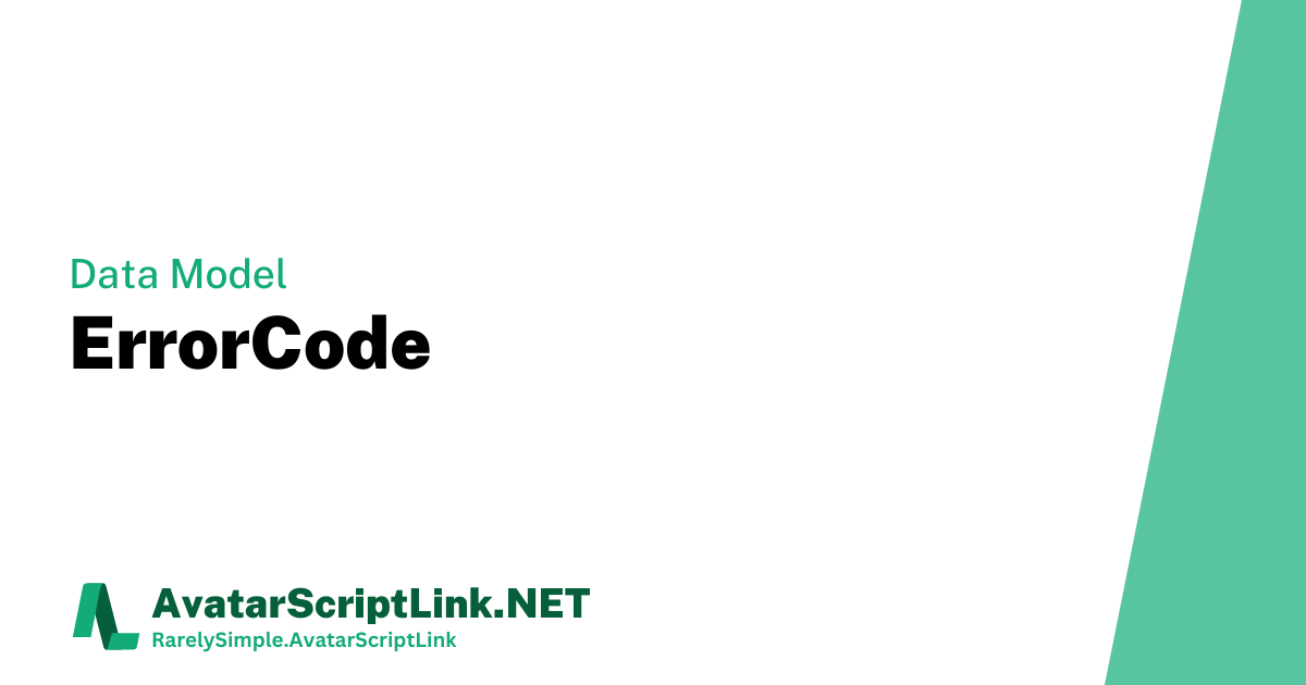 ErrorCode | AvatarScriptLink by RarelySimple