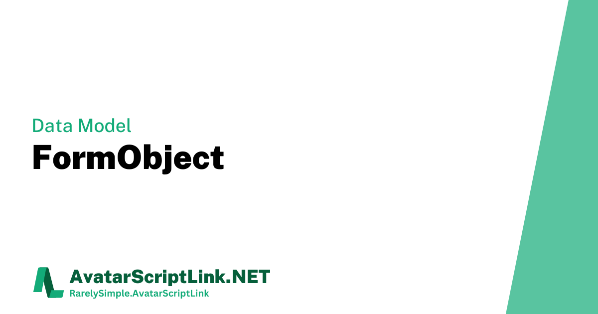 FormObject | AvatarScriptLink by RarelySimple