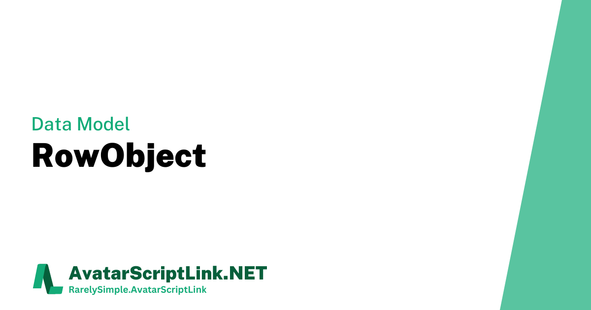 RowObject | AvatarScriptLink by RarelySimple
